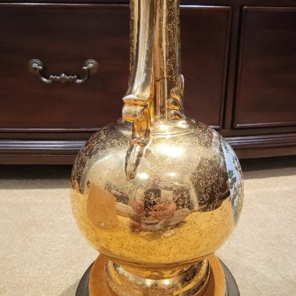 Dalon | Other | Vintage Georgian Lamp By Royal Dalon 24 Karat Gold Hand ...